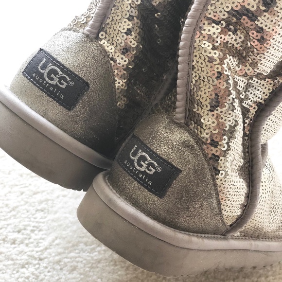 UGG | Shoes | Authentic Silver Uggs Sequins | Poshmark